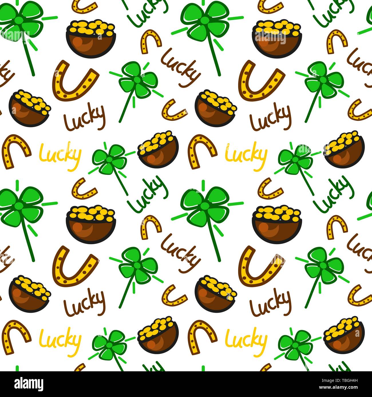 Good luck pattern Stock Vector Images - Alamy