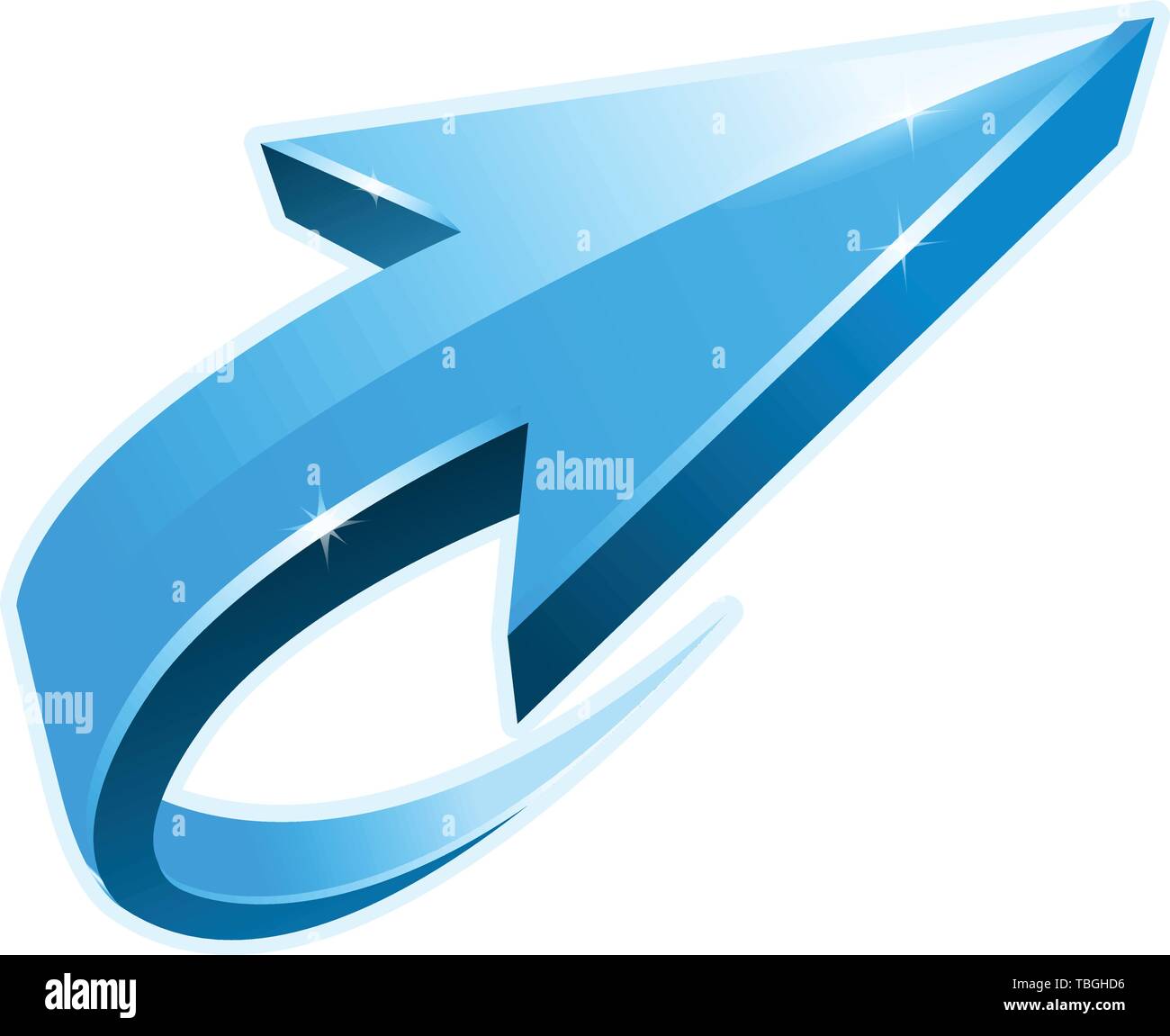 Curved arrow icon vector vectors hi-res stock photography and images ...