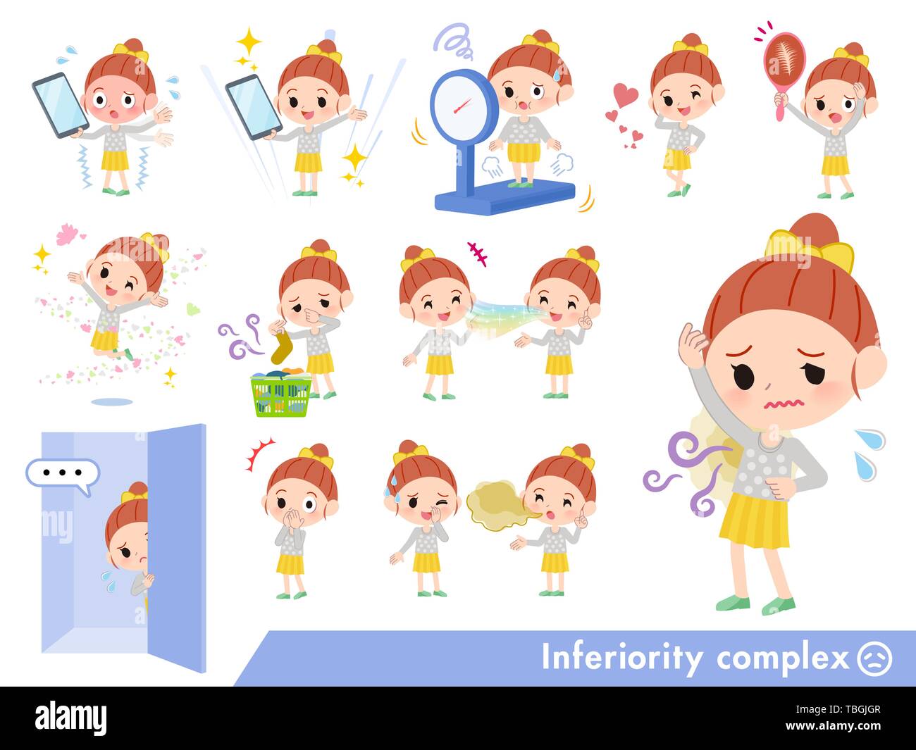 A set of girl on inferiority complex.There are actions suffering from ...