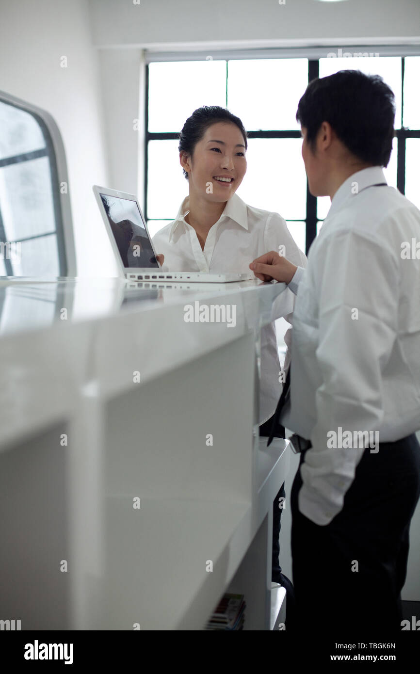 Business communication in the office Stock Photo - Alamy