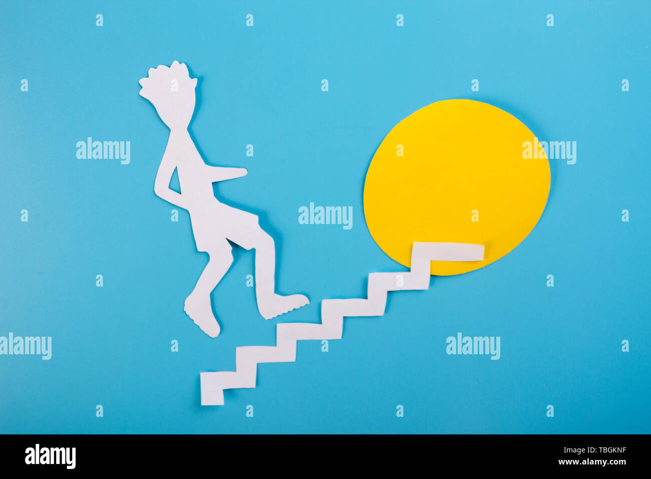 runner run up stairs toward something Stock Photo - Alamy