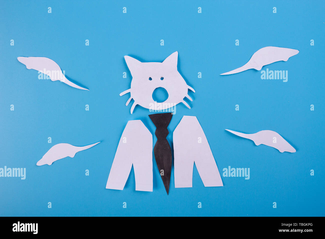 funny angry cat character as a boss Stock Photo - Alamy