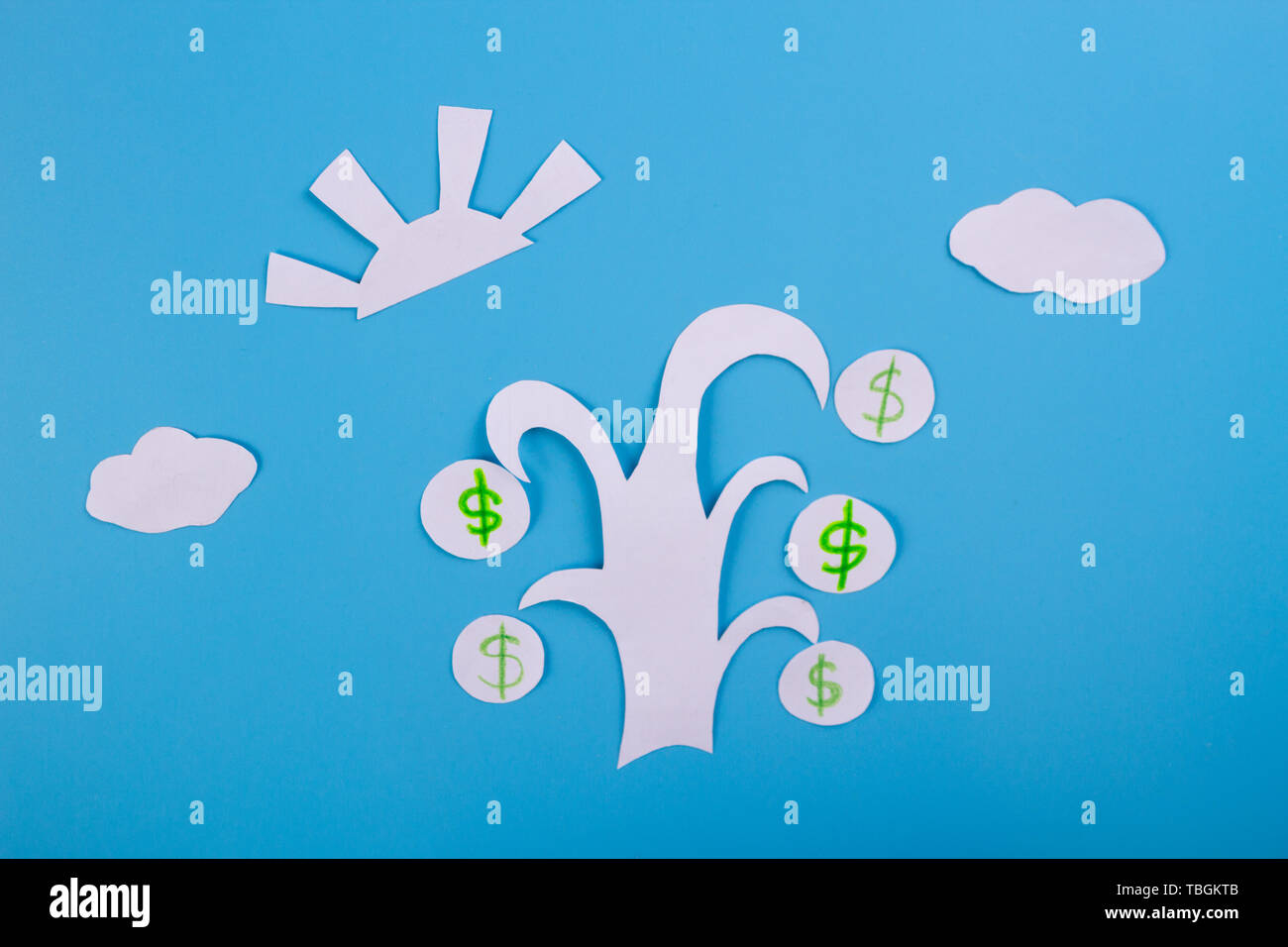 cartoon image of money tree. dollar Stock Photo - Alamy