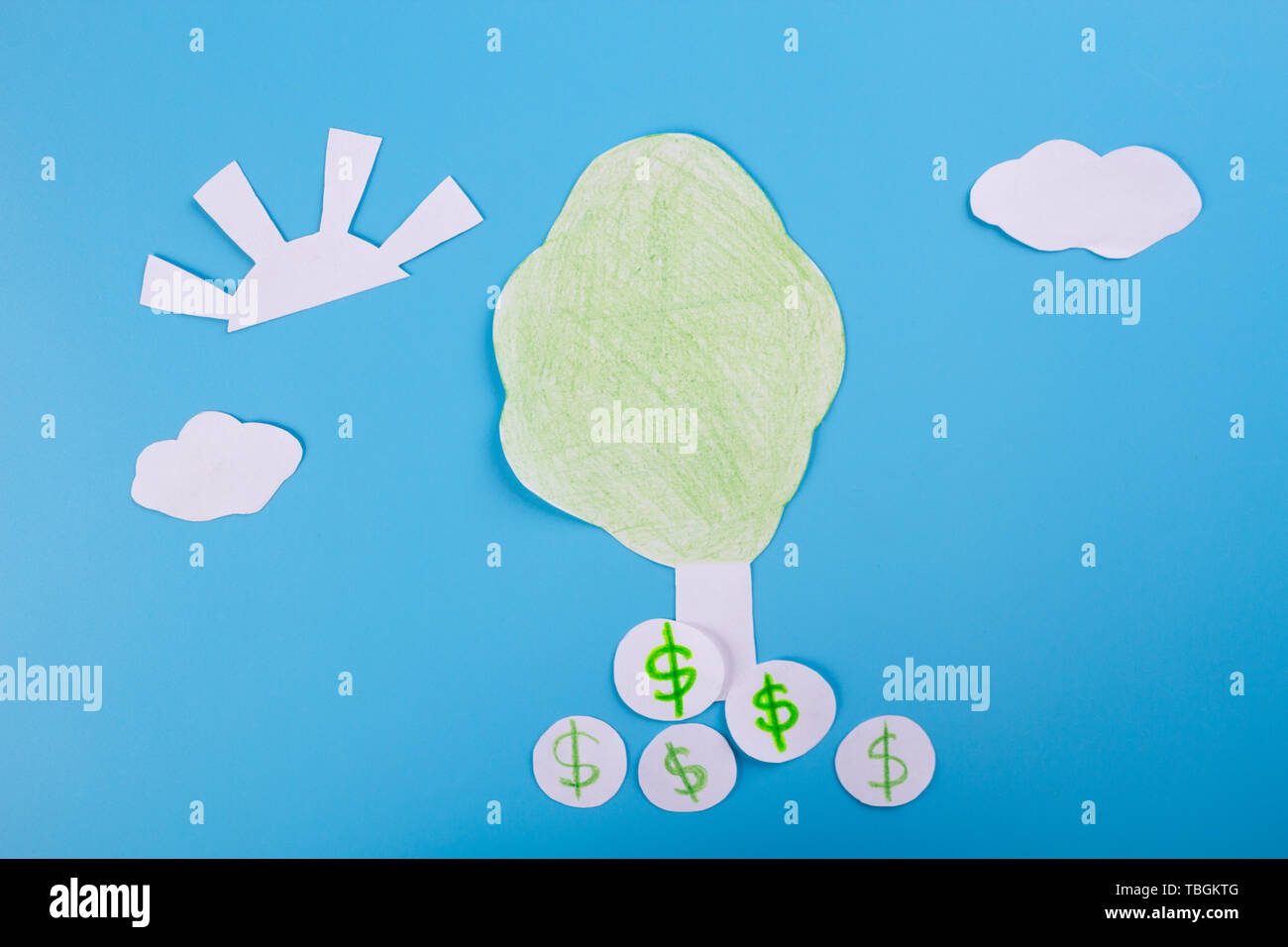 cartoon image of money tree. dollar Stock Photo - Alamy