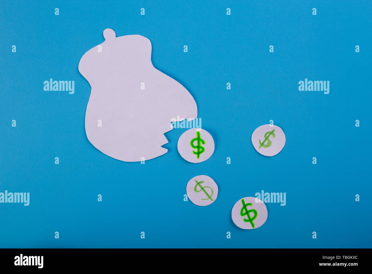 lost money concept. cartoon styled image Stock Photo - Alamy