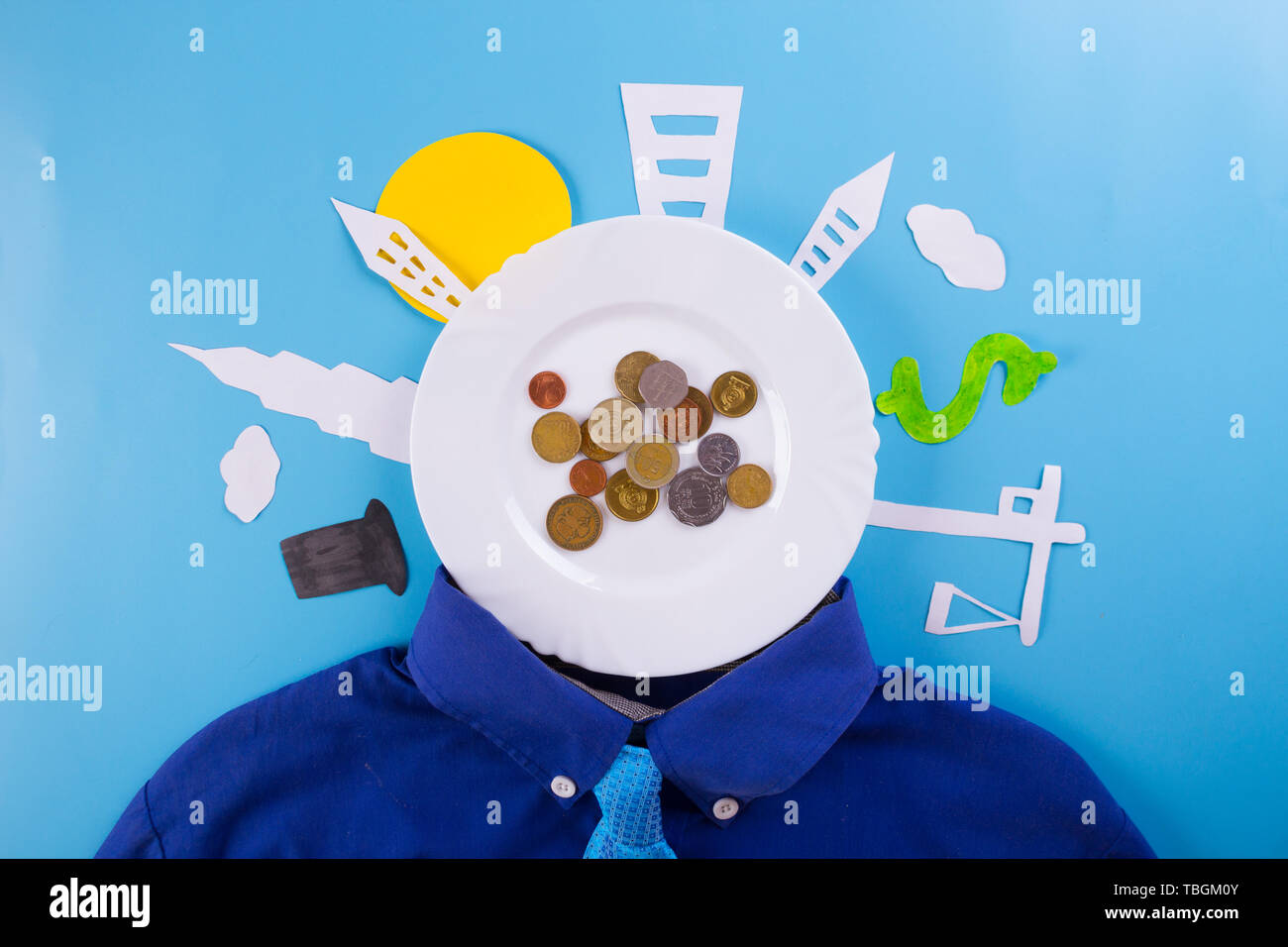 business investment concept image. blue background Stock Photo - Alamy