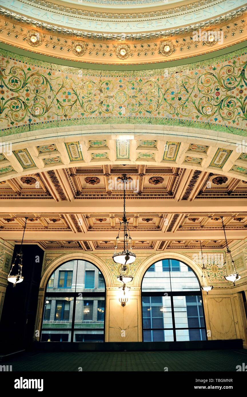 Chicago Cultural Center interior view Stock Photo - Alamy