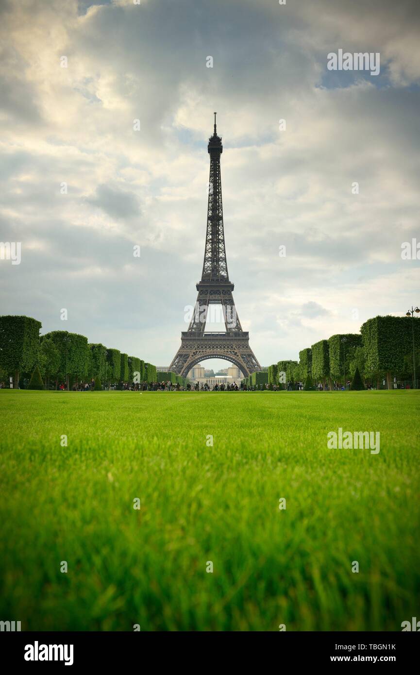 Eiffel Tower as the famous landmark in Paris, France Stock Photo - Alamy