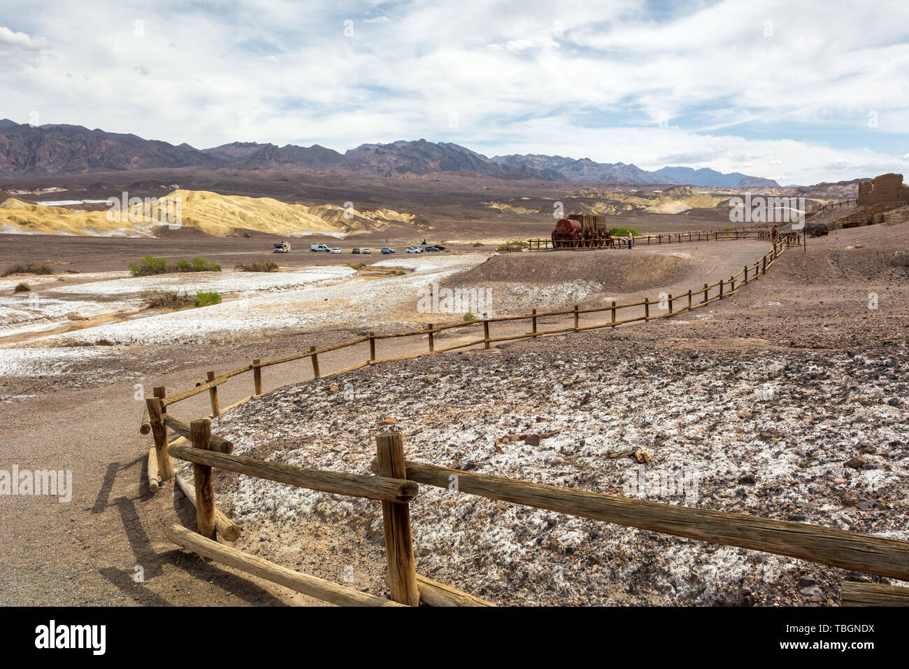 DEATH VALLEY, USA - April 4, 2019: Harmony Borax Works in Death Valley ...