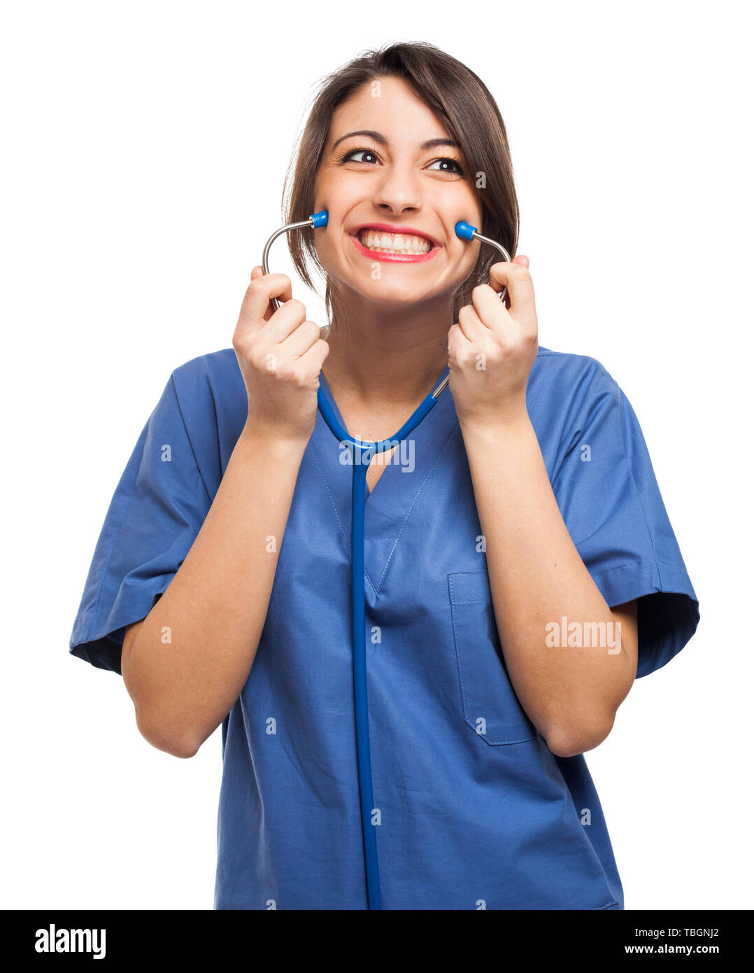 Female doctor isolated on white Stock Photo - Alamy