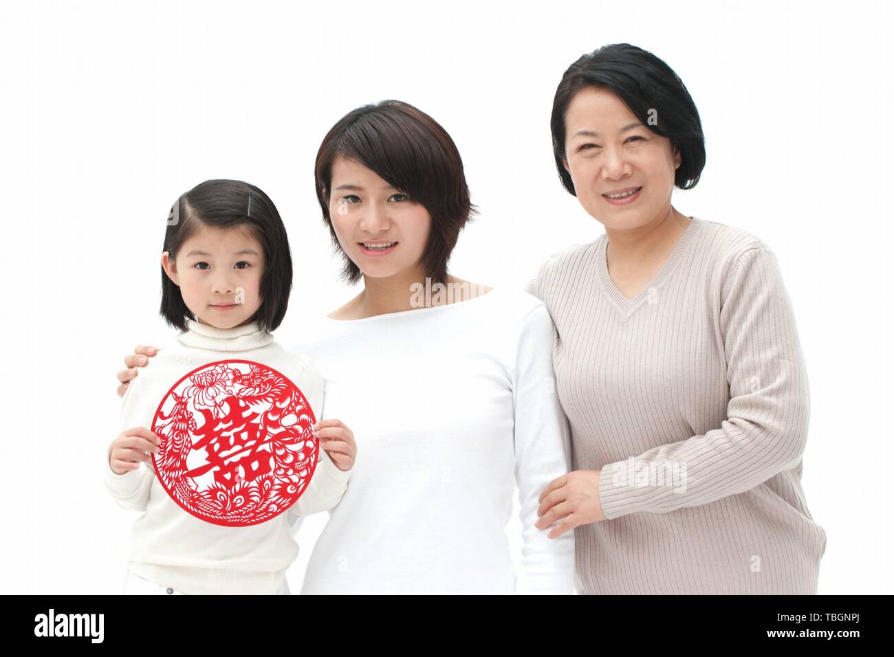 Happy asian three generations family Cut Out Stock Images & Pictures ...