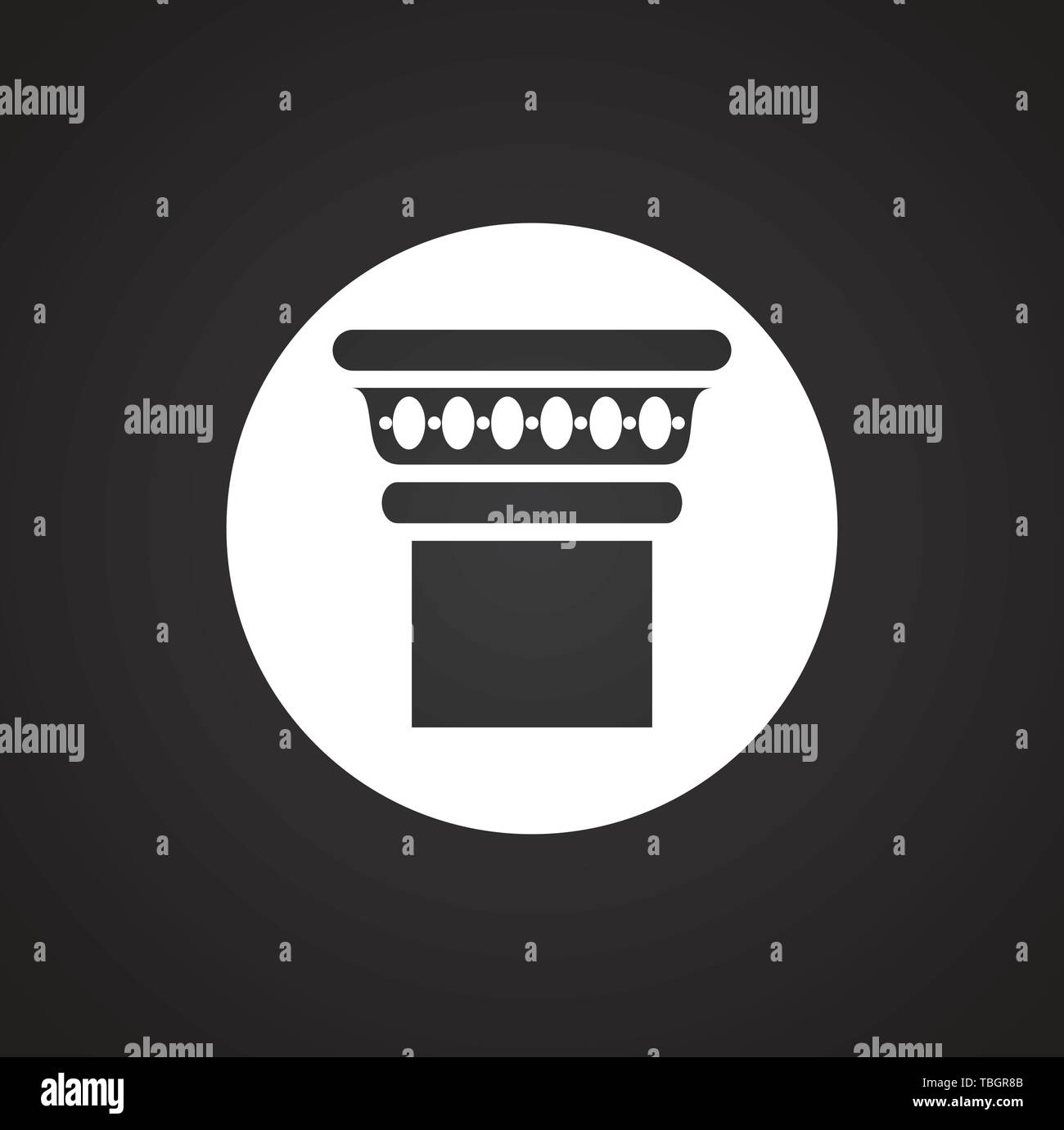 Column icon on background for graphic and web design. Simple ...