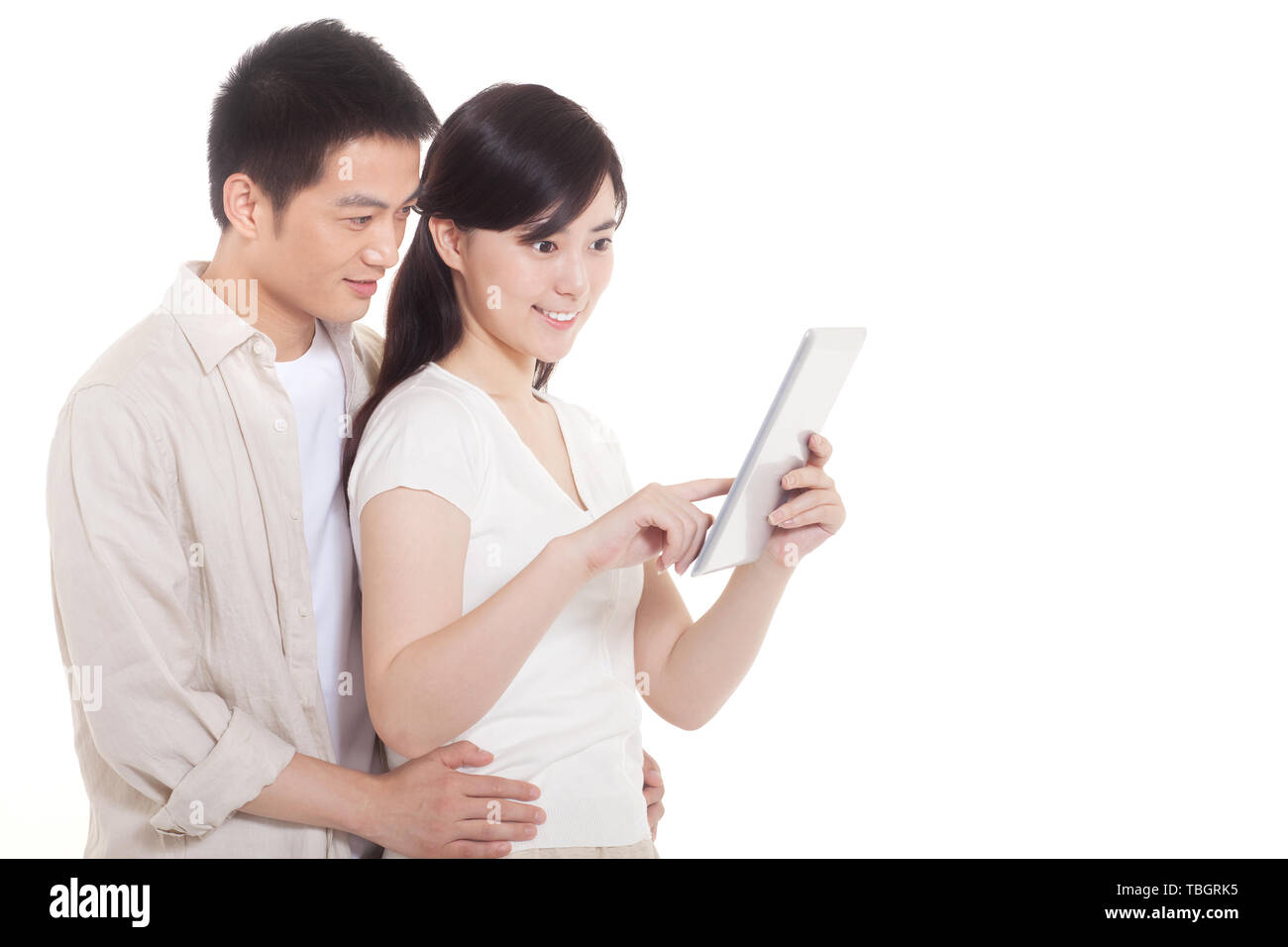 Sweet Interaction of a Couple Stock Photo - Alamy