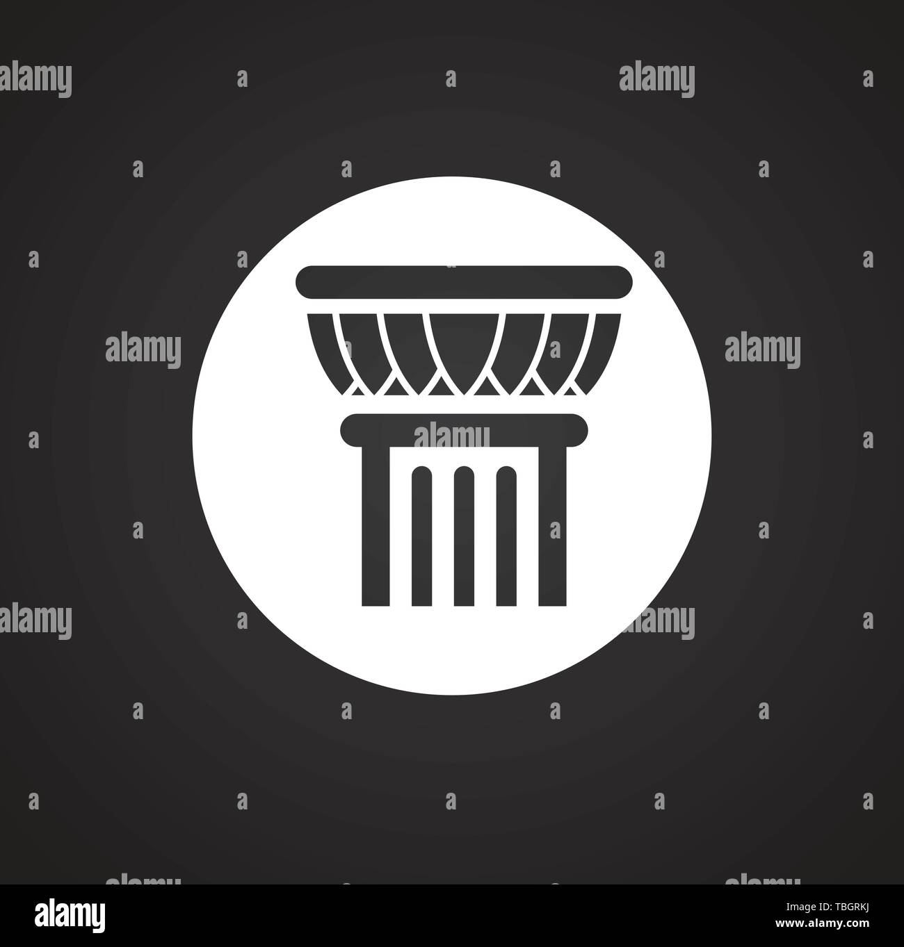 Column icon on background for graphic and web design. Simple ...