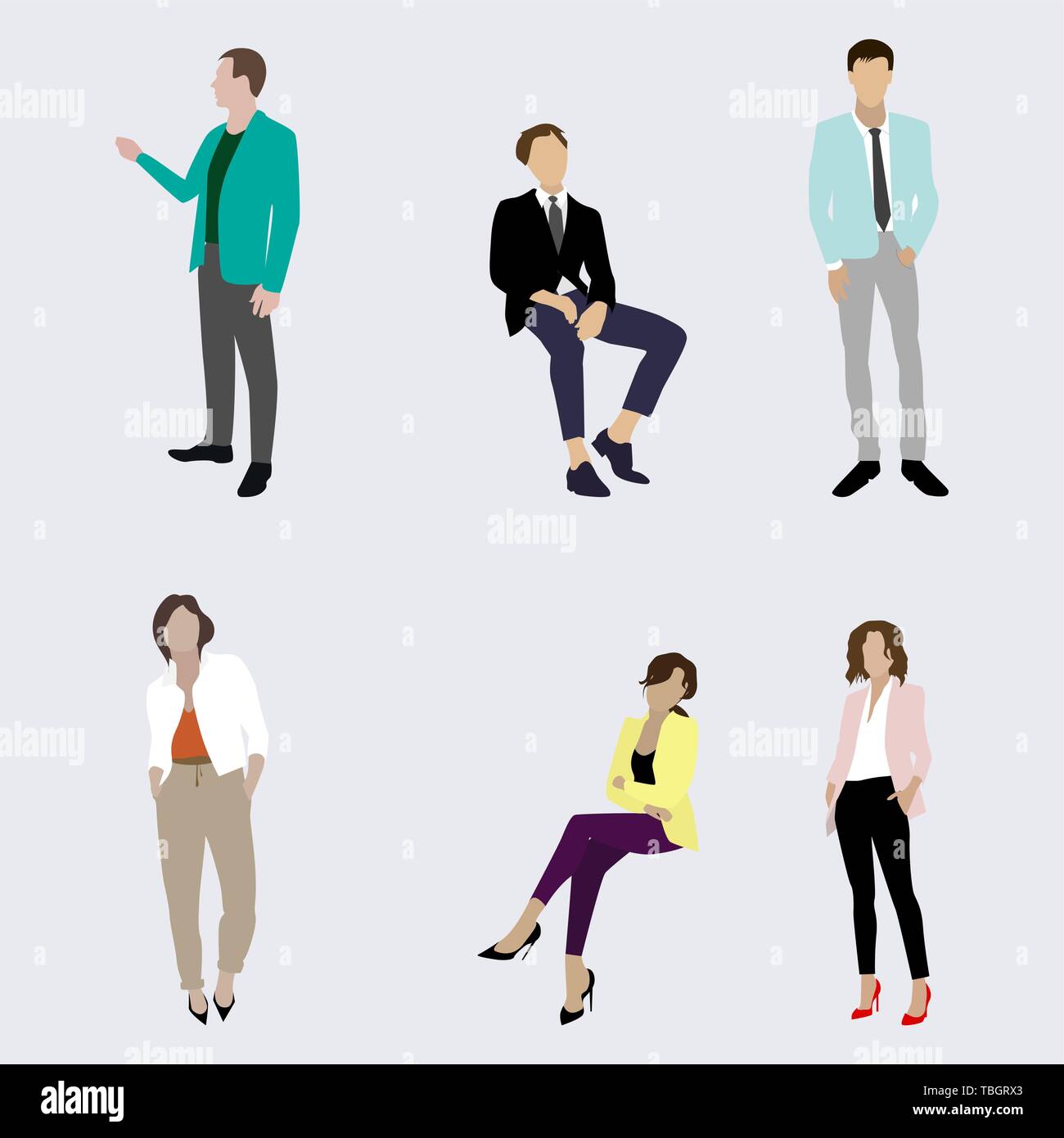 Young female worker posing Stock Vector Images - Alamy