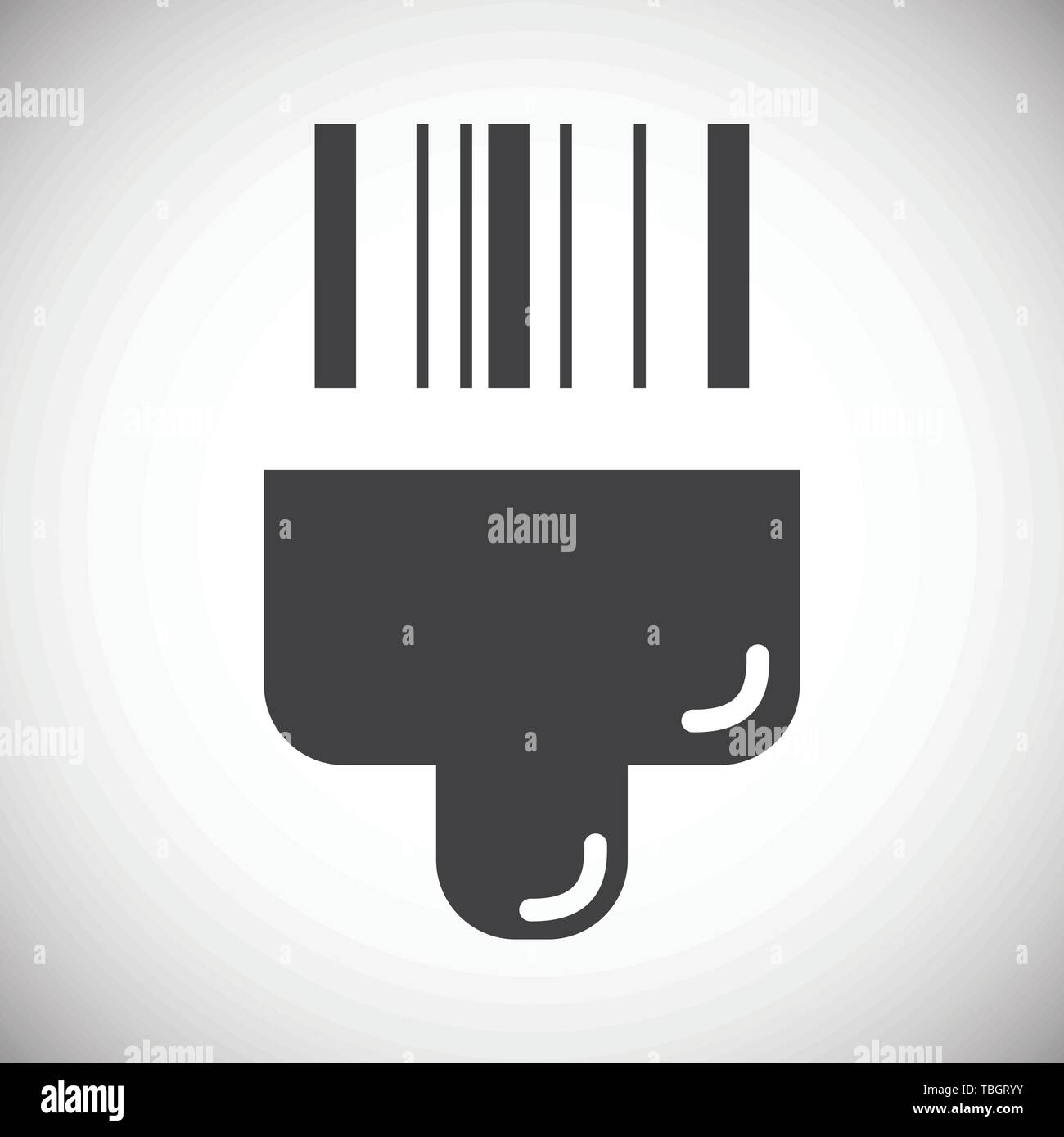 Barcode related icon on background for graphic and web design. Simple ...