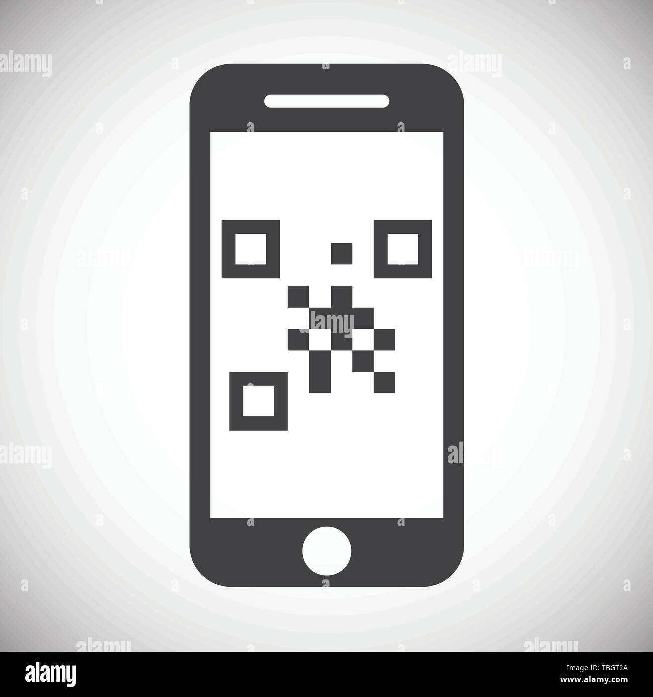 Barcode related icon on background for graphic and web design. Simple ...