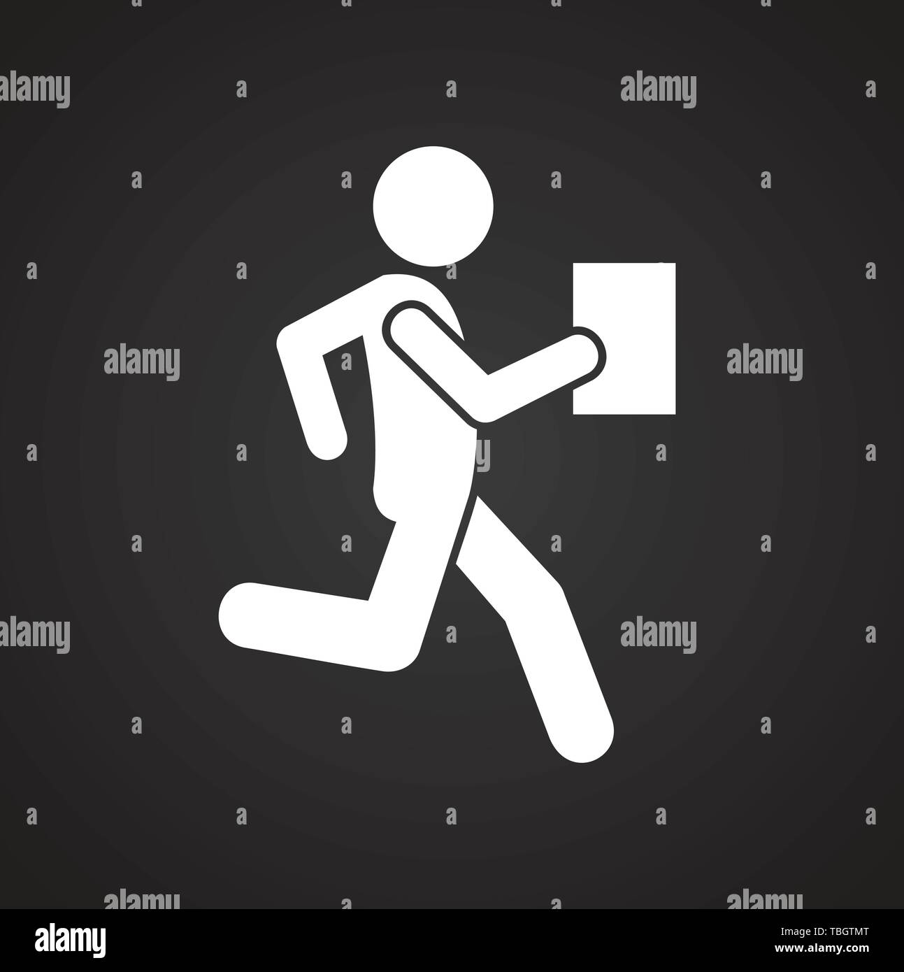 Running related icon on background for graphic and web design. Simple ...