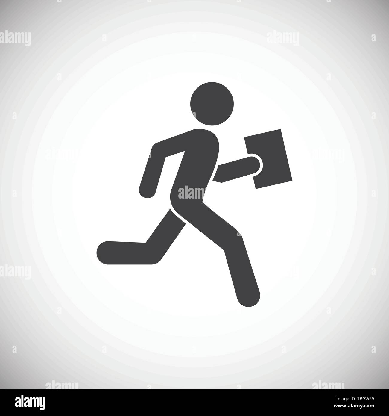 Running related icon on background for graphic and web design. Simple ...