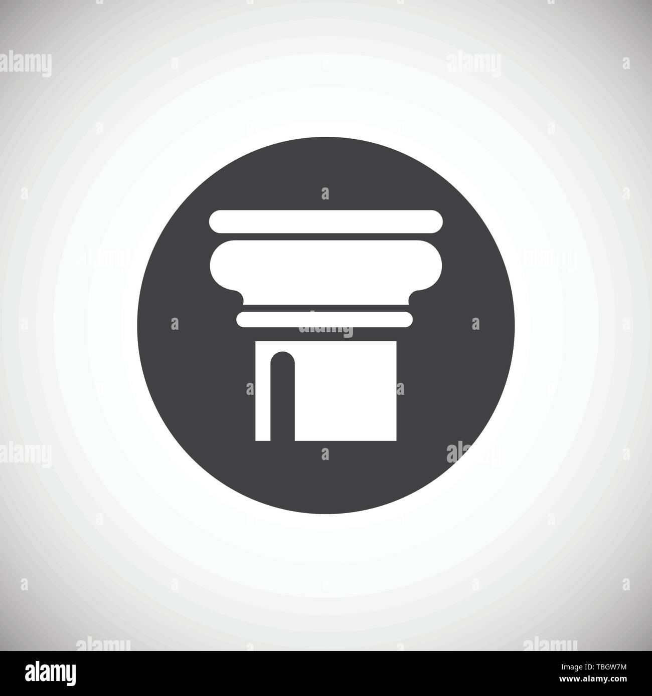 Column icon on background for graphic and web design. Simple ...