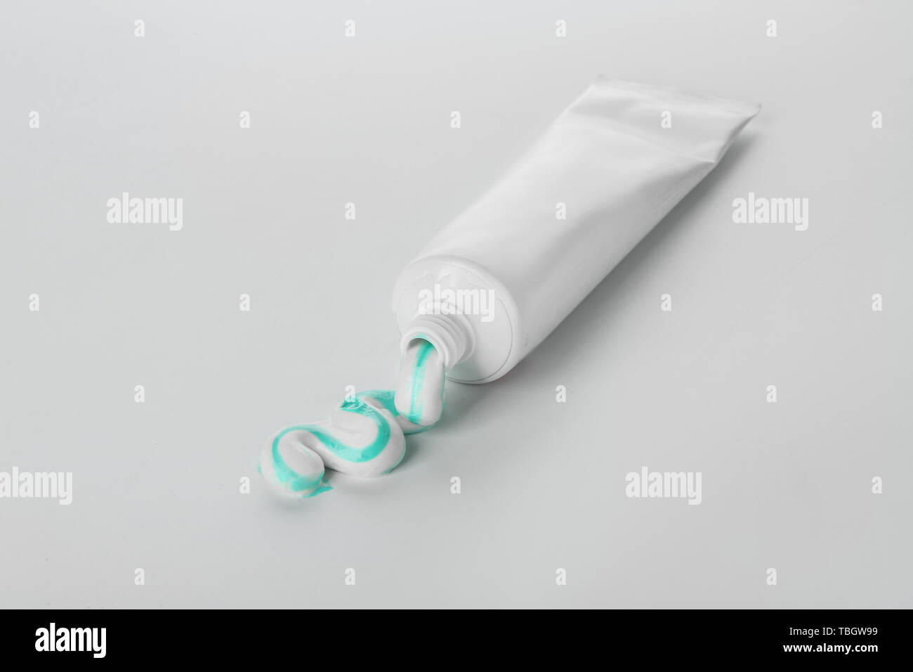 Toothpaste on white background Stock Photo - Alamy