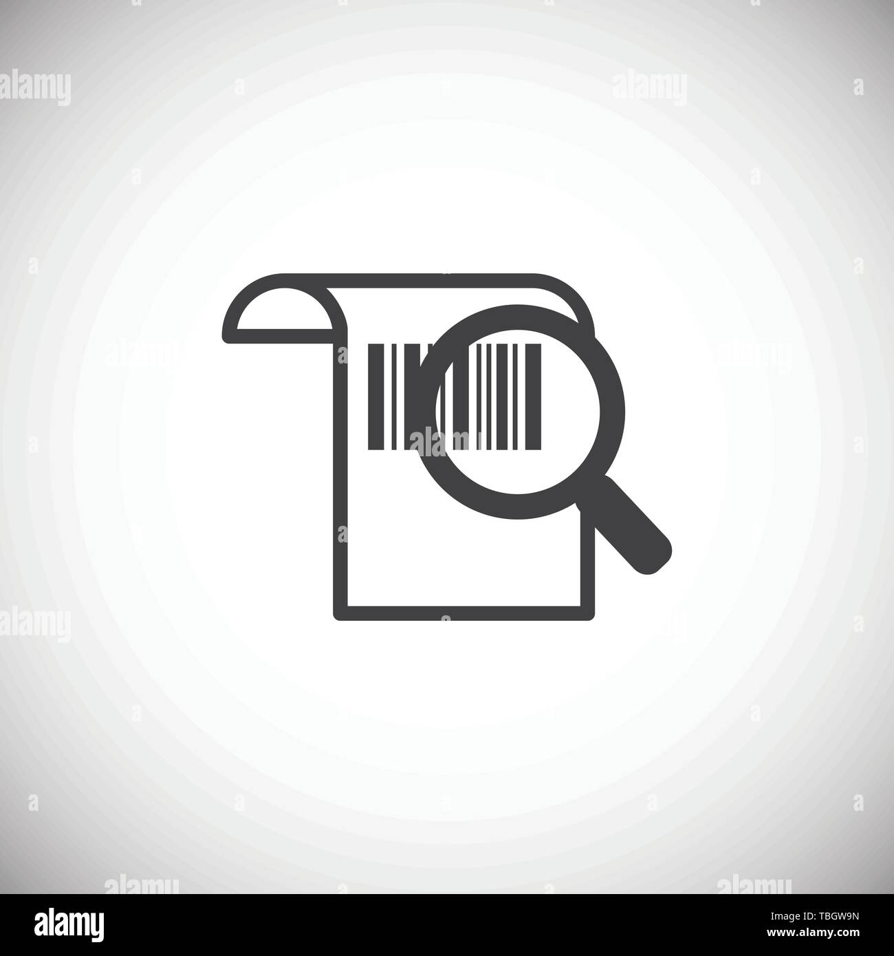 Barcode related icon on background for graphic and web design. Simple ...