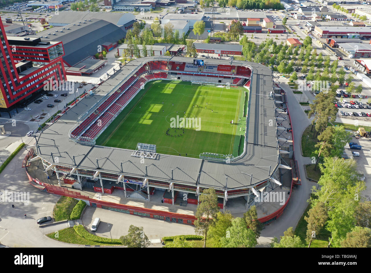 View of Vida arena and Myresjöhus arena, Växjö, which is part of the ...