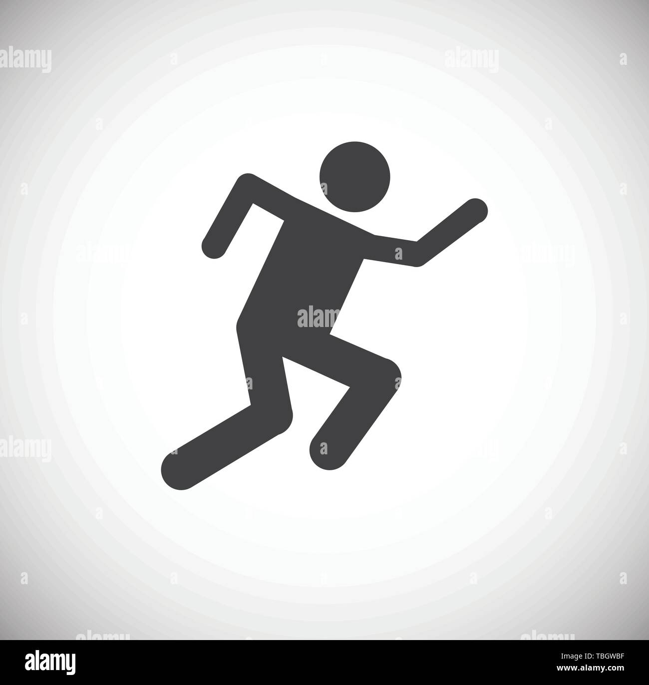 Running related icon on background for graphic and web design. Simple ...