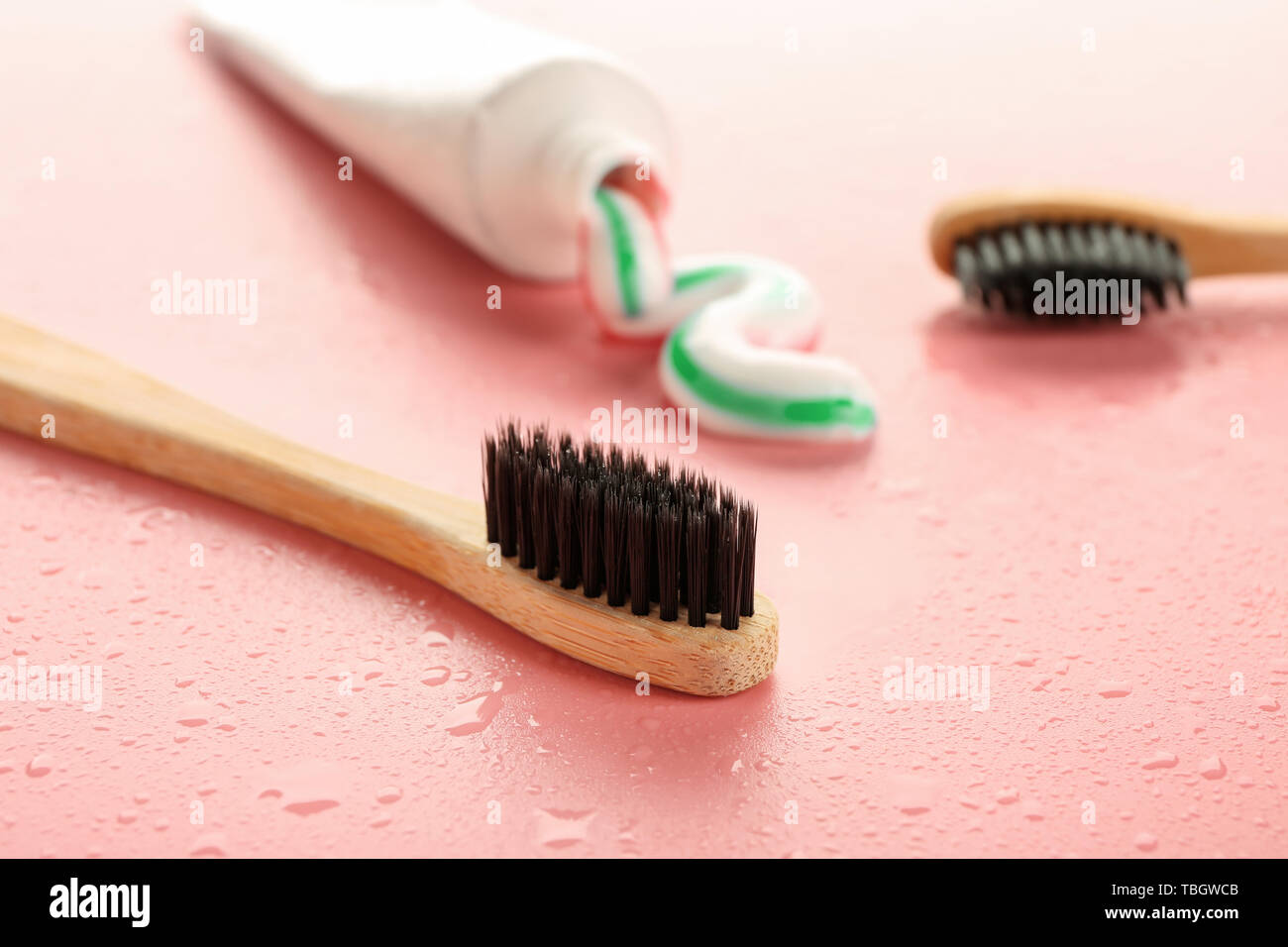 Toothpaste brushes on color hi-res stock photography and images - Alamy