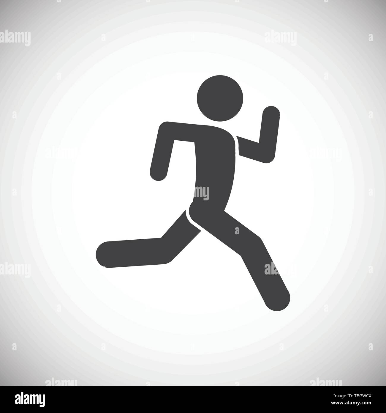 Running related icon on background for graphic and web design. Simple ...
