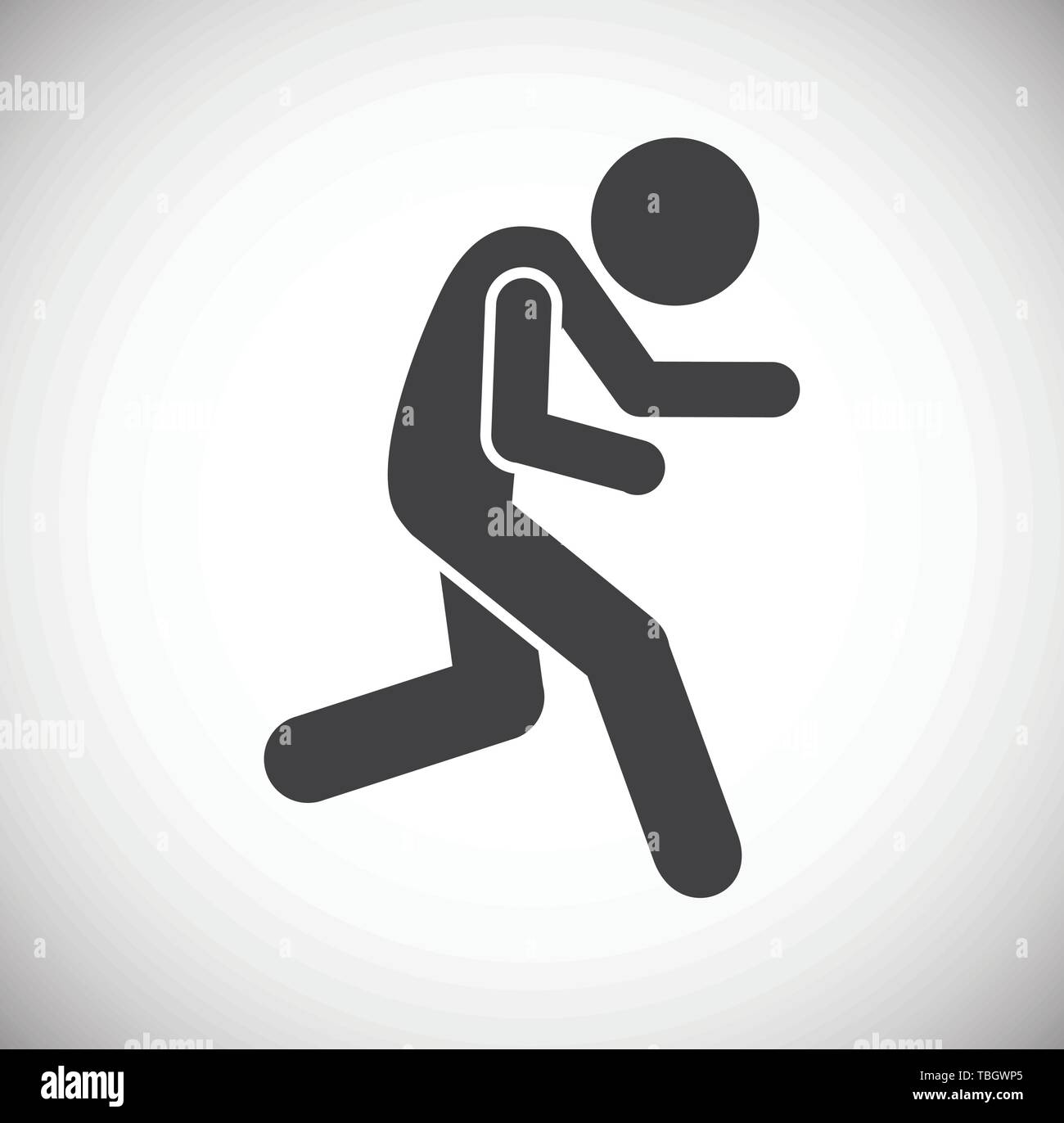 Running related icon on background for graphic and web design. Simple ...