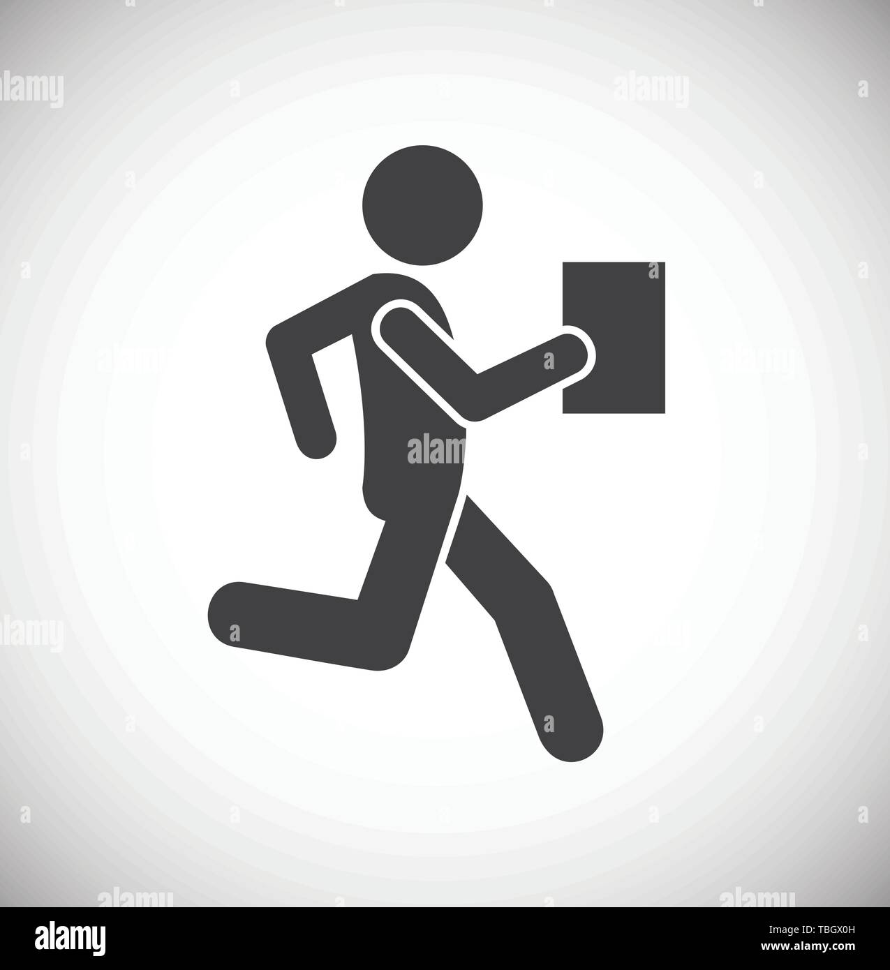 Running related icon on background for graphic and web design. Simple ...