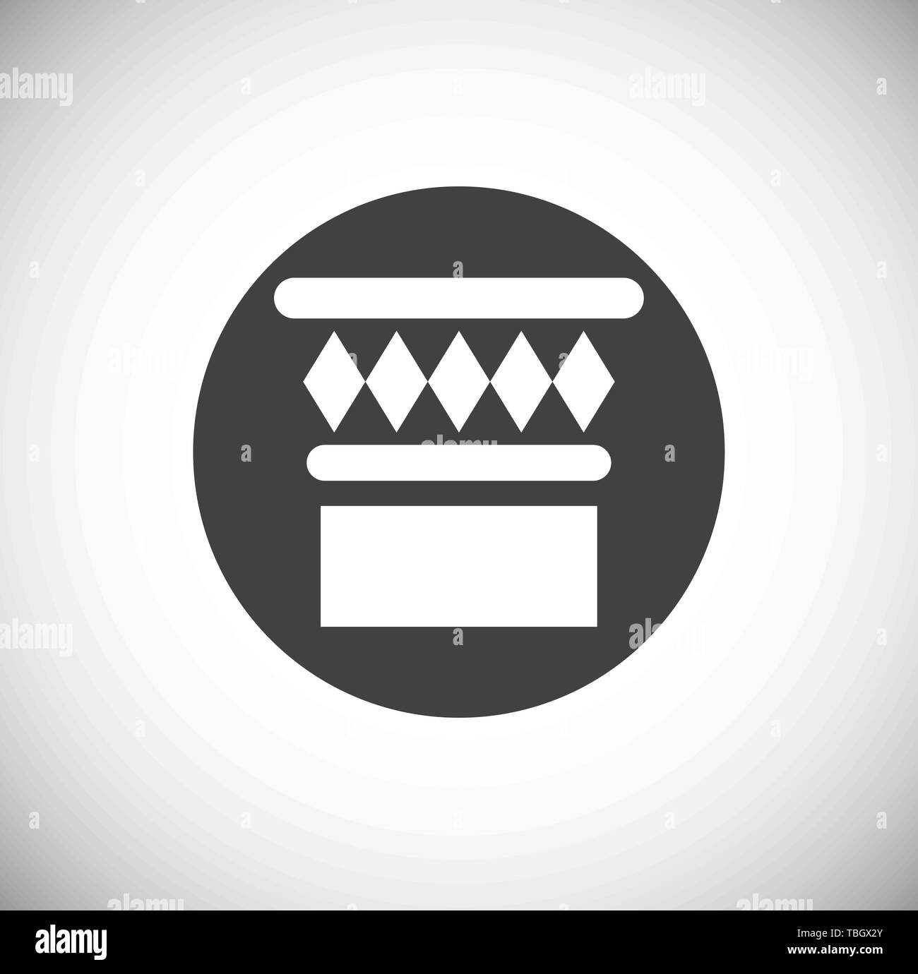 Column icon on background for graphic and web design. Simple ...