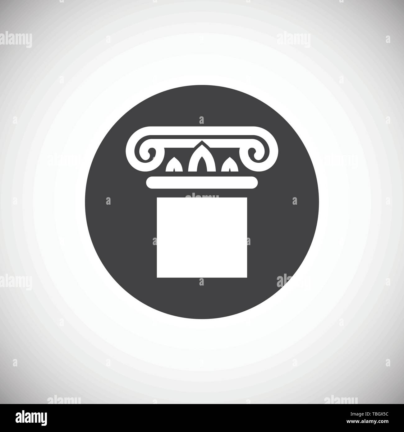 Column icon on background for graphic and web design. Simple ...