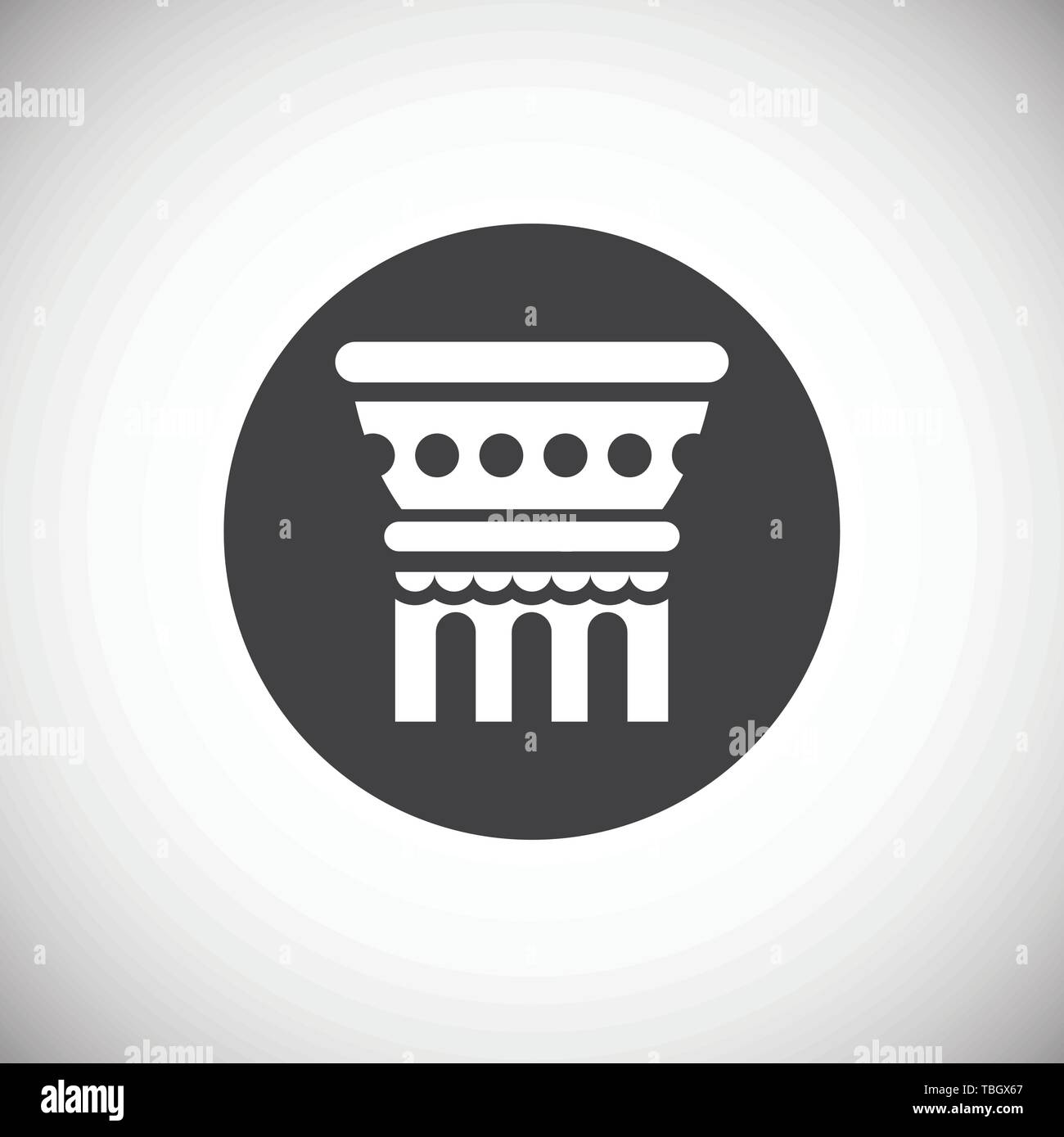 Column icon on background for graphic and web design. Simple ...