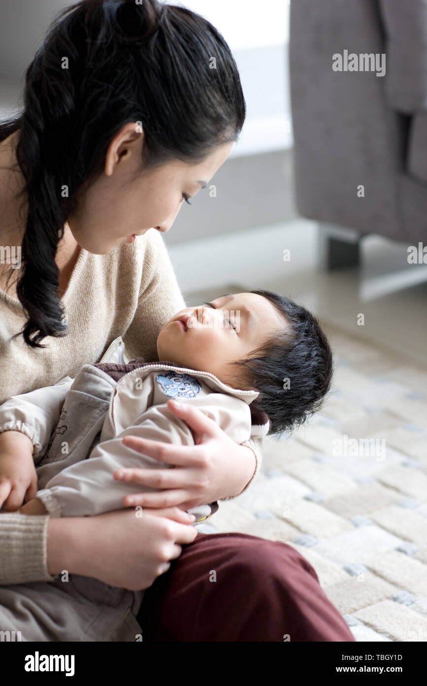 The child falls asleep Stock Photo - Alamy