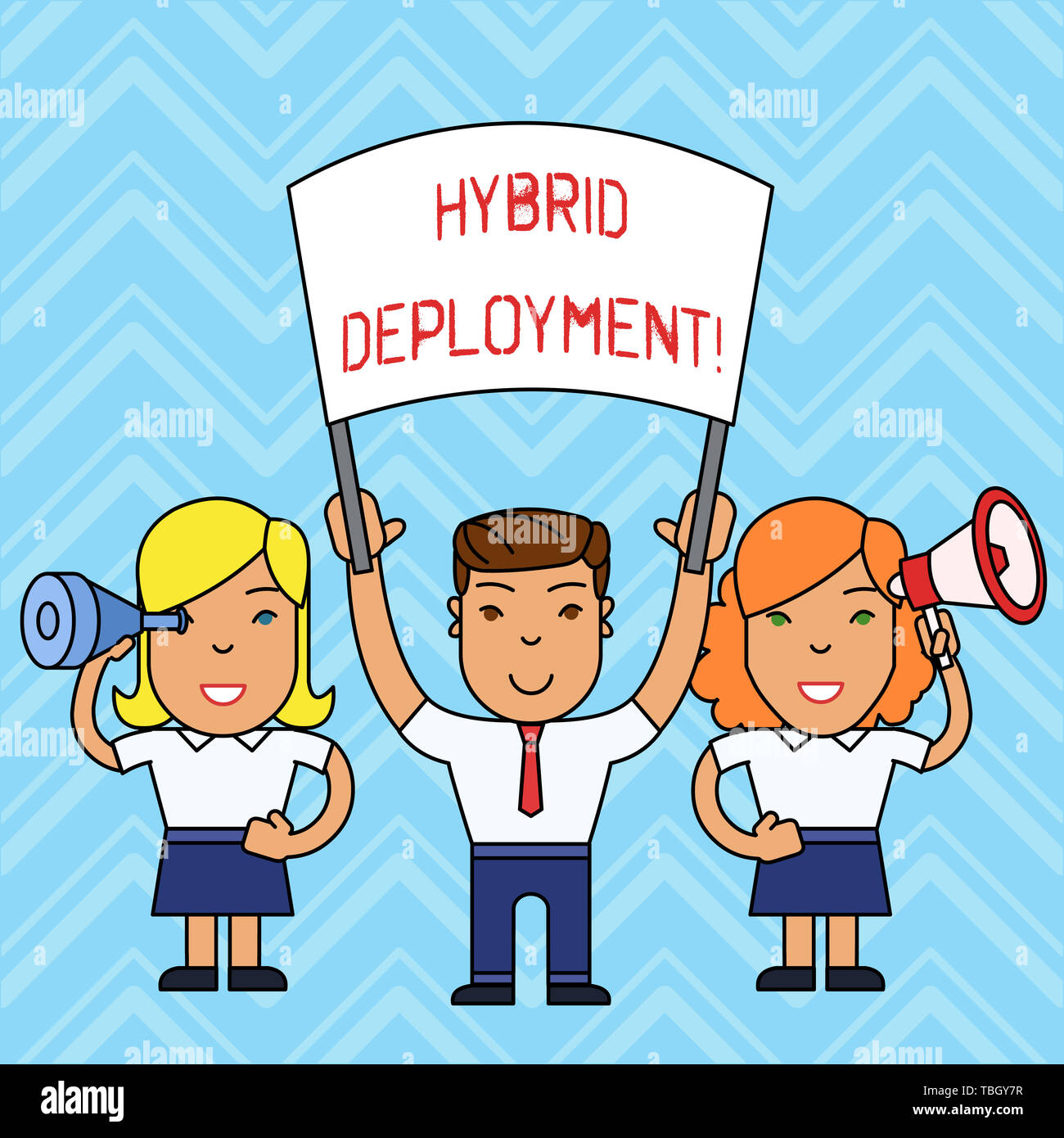Writing Note Showing Hybrid Deployment Business Concept For A