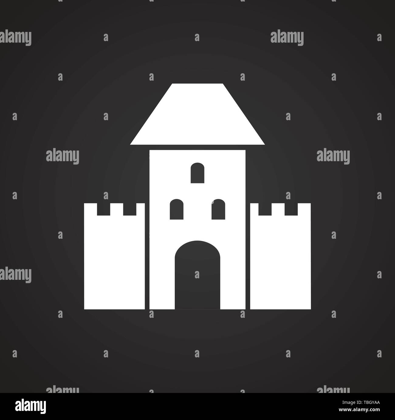Castle icon on background for graphic and web design. Simple ...