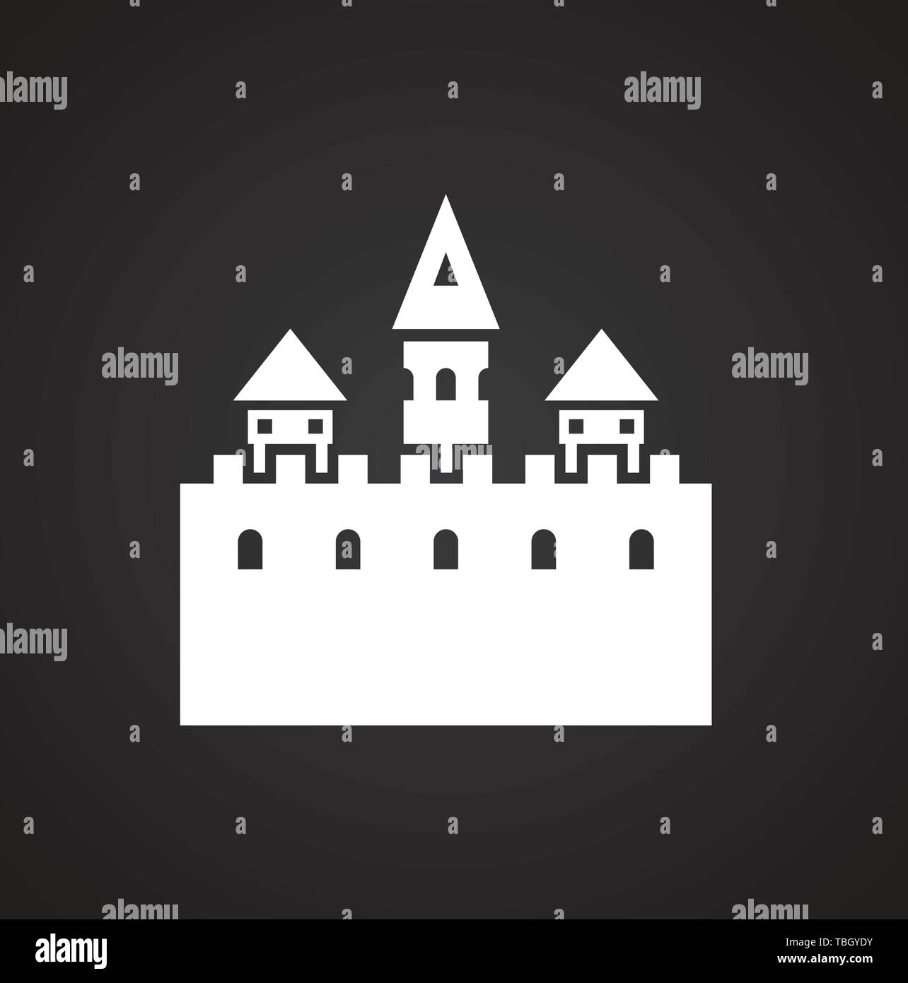 Castle icon on background for graphic and web design. Simple ...
