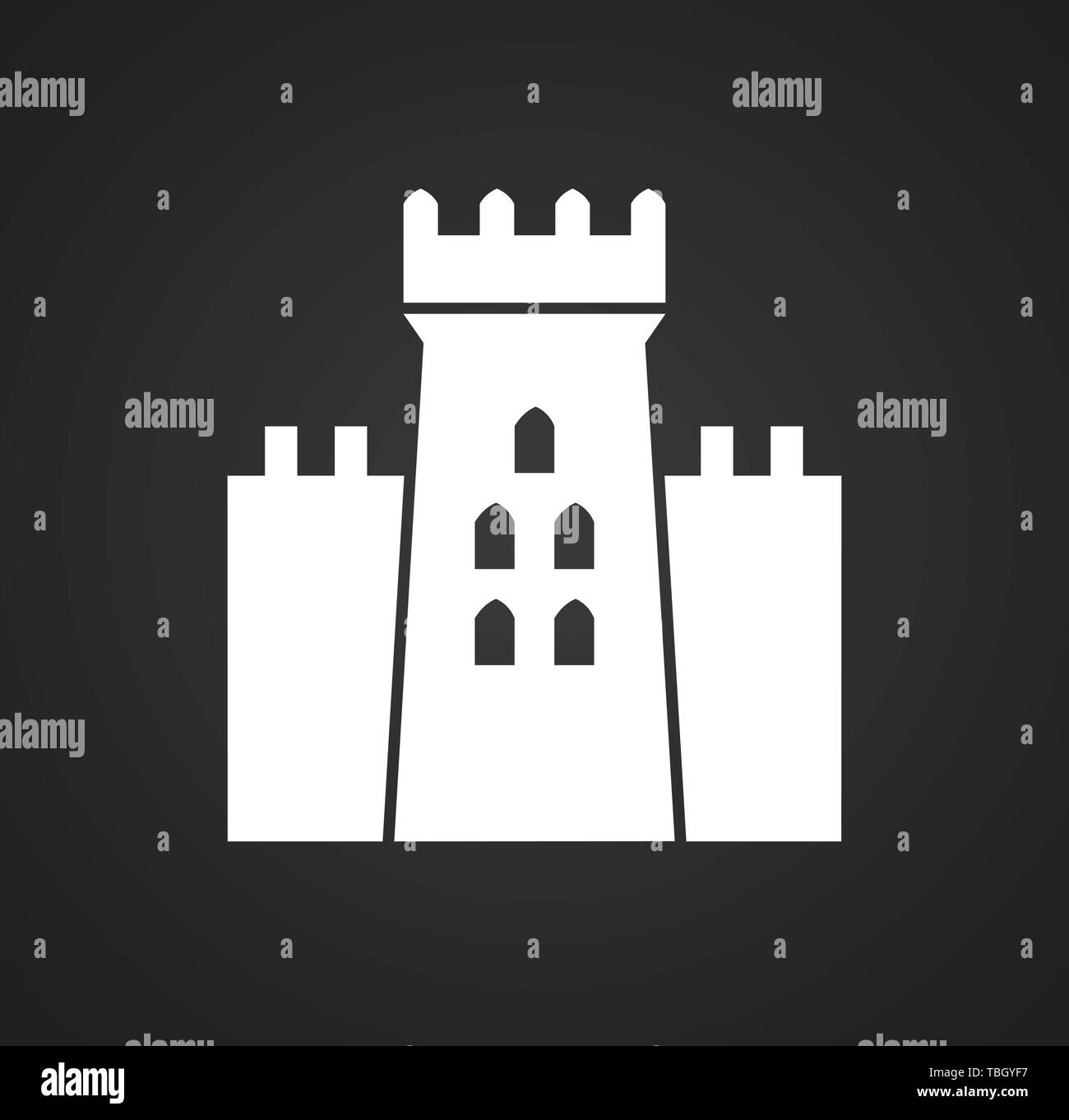 Castle icon on background for graphic and web design. Simple ...