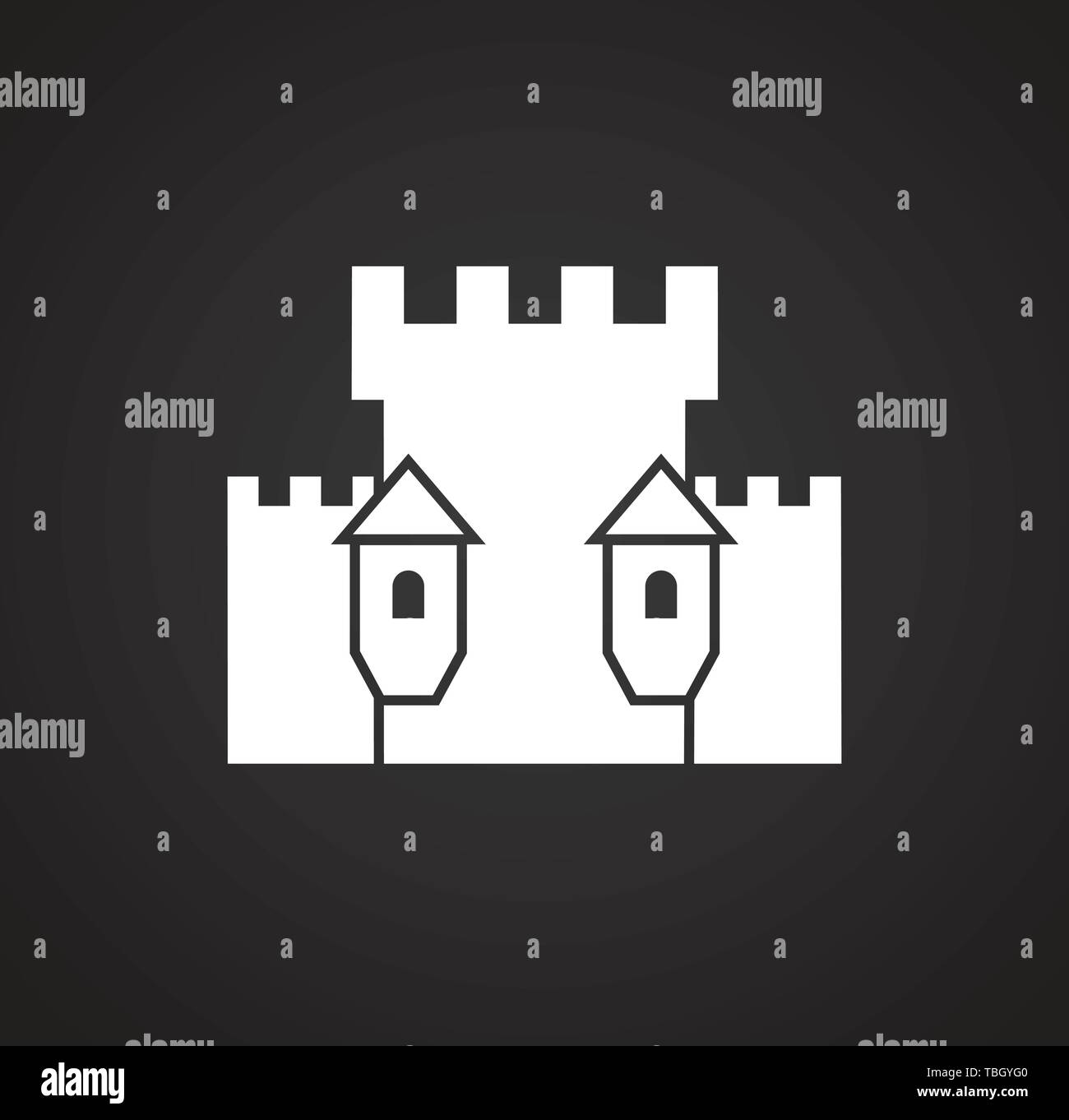 Castle icon on background for graphic and web design. Simple ...