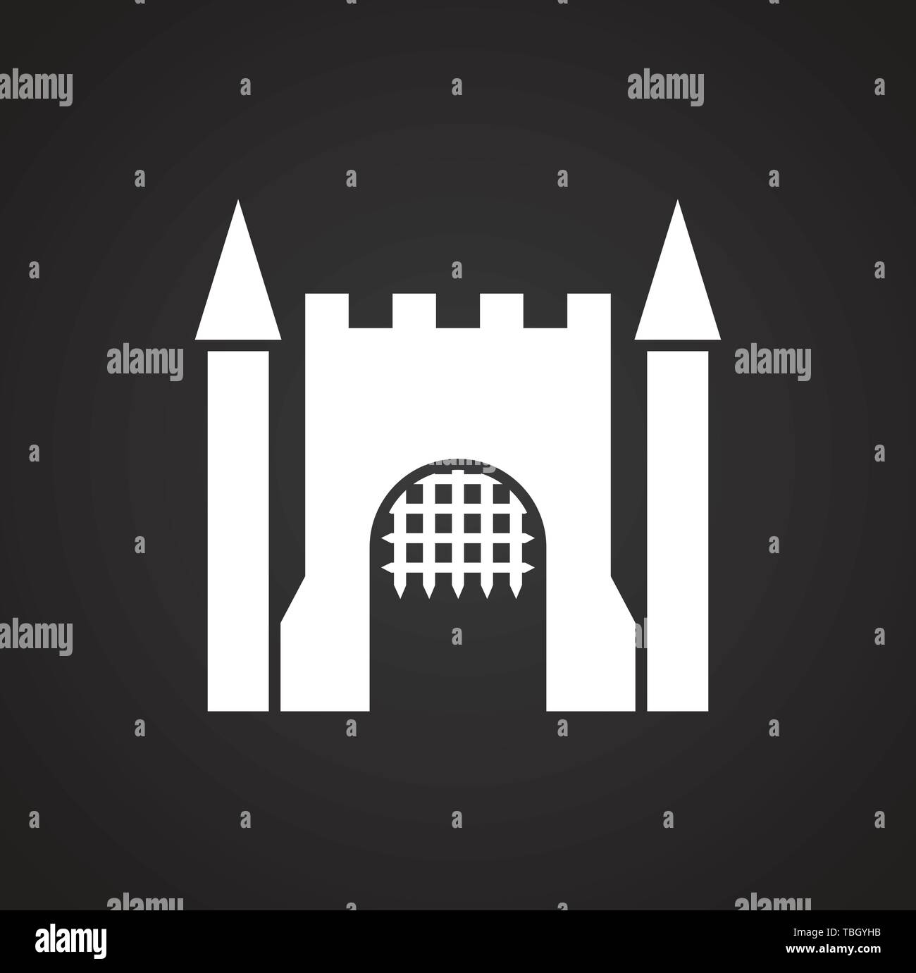 Castle icon on background for graphic and web design. Simple ...