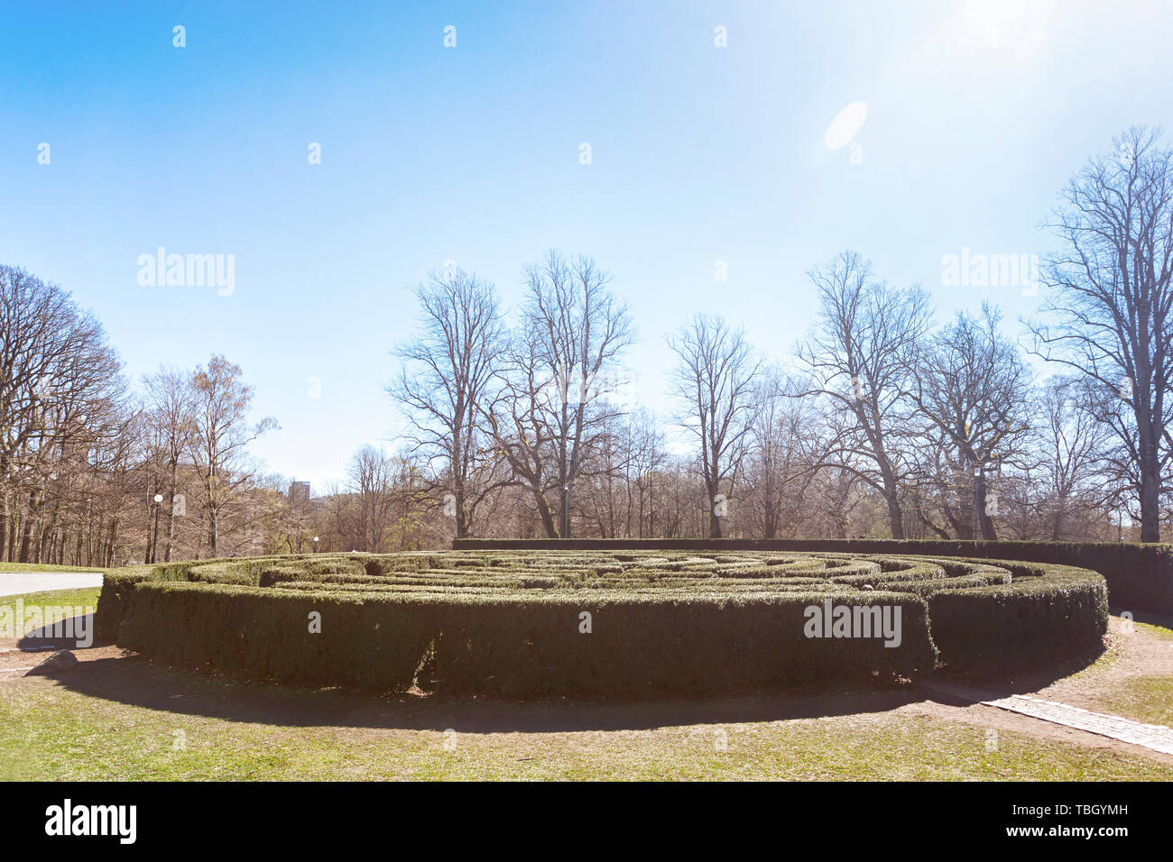Maze hedge pattern labyrinth hi-res stock photography and images - Alamy