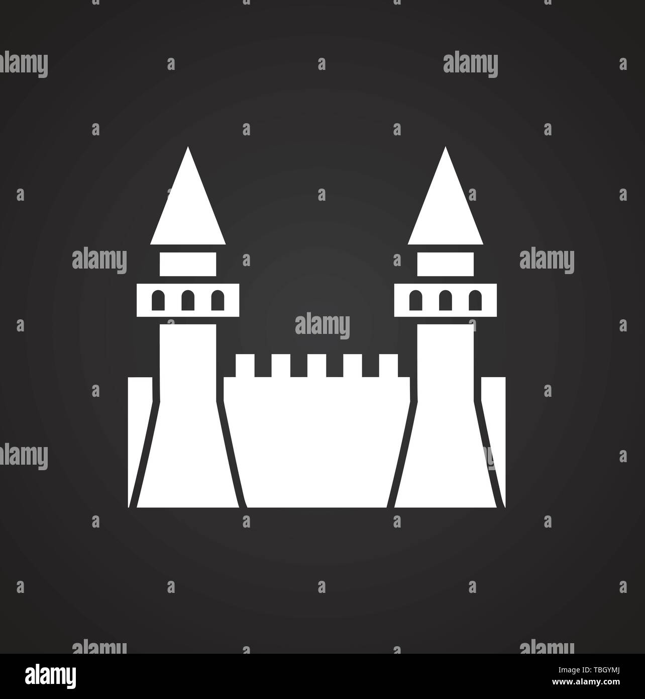 Castle icon on background for graphic and web design. Simple ...