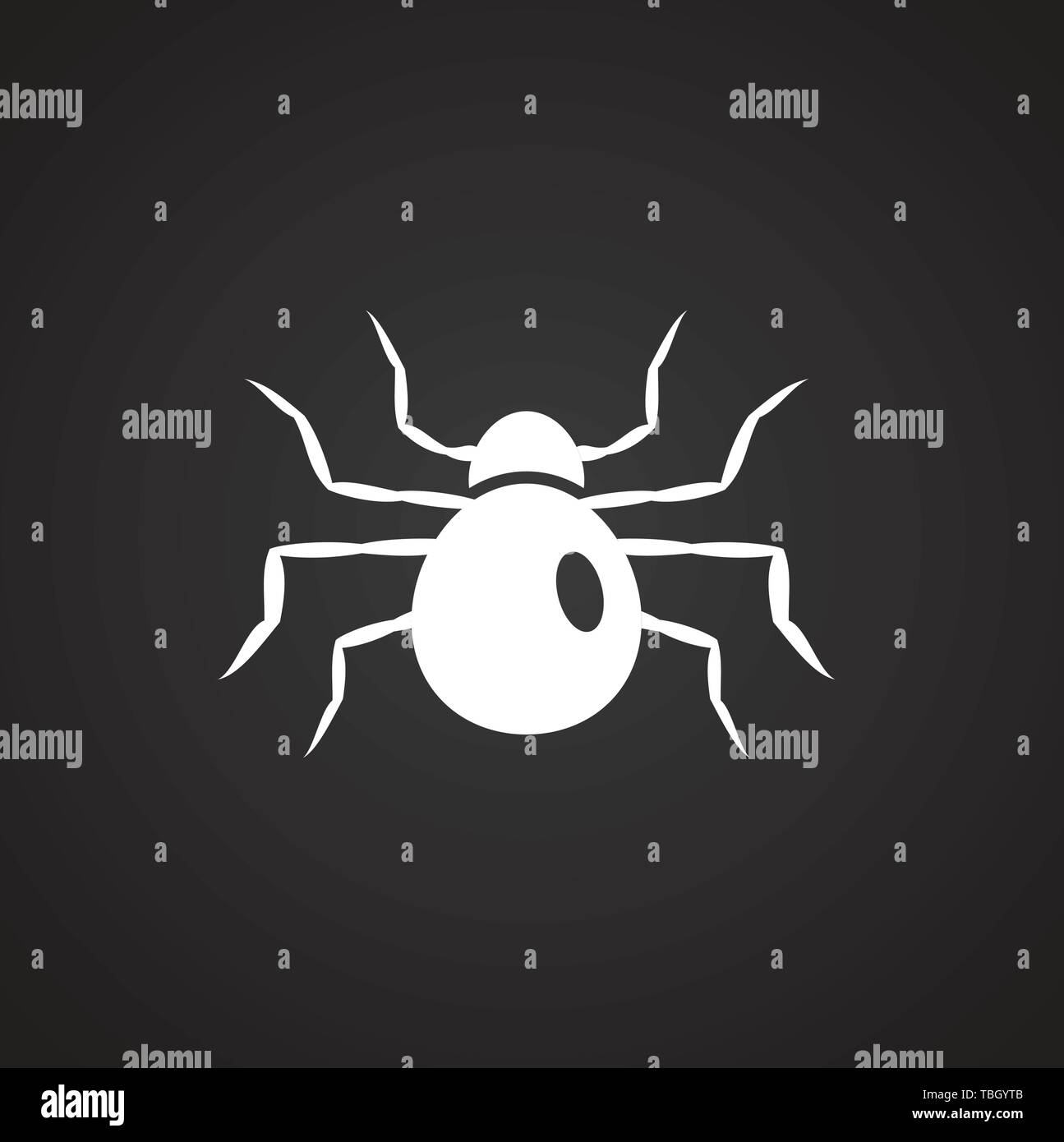 Spider related icon on background for graphic and web design. Simple ...