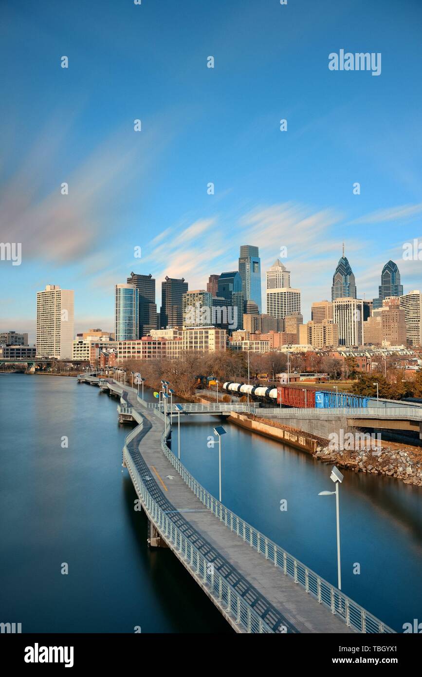 Philadelphia skyline with urban architecture Stock Photo - Alamy