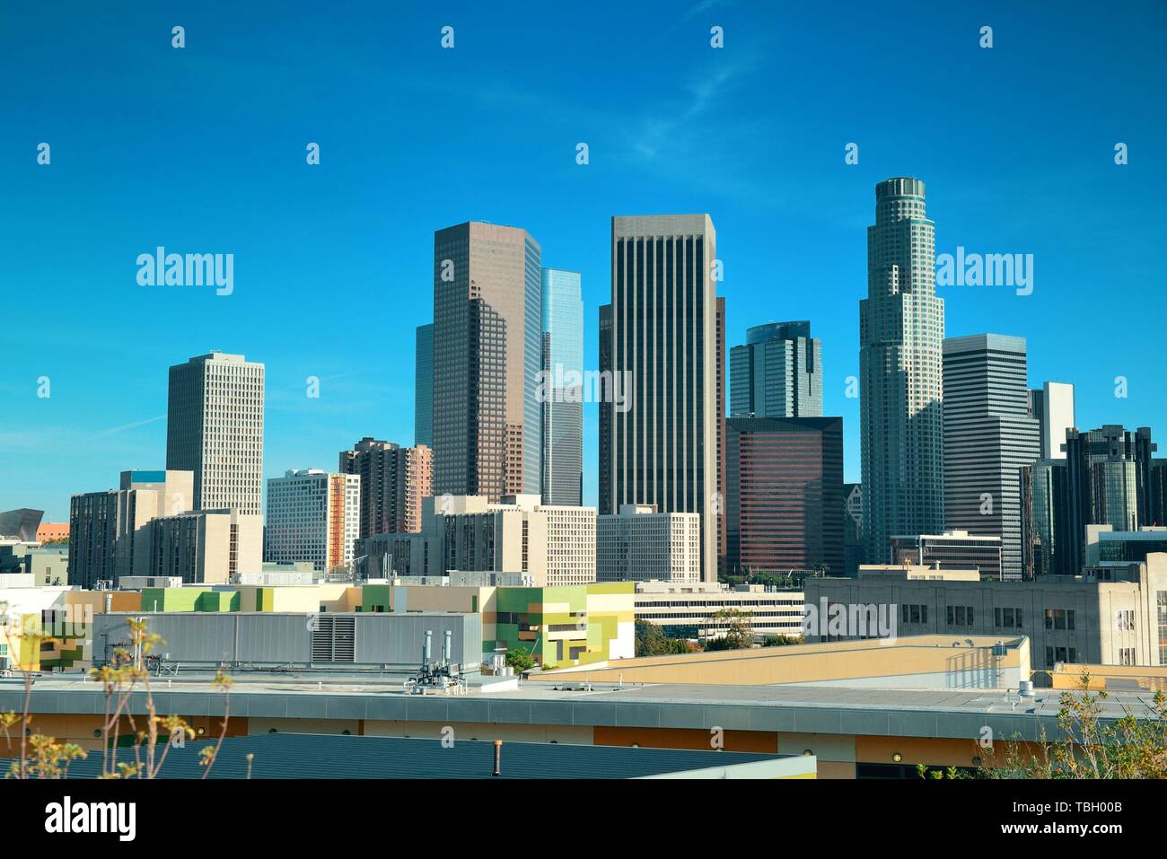Los Angeles downtown view with urban architectures Stock Photo - Alamy