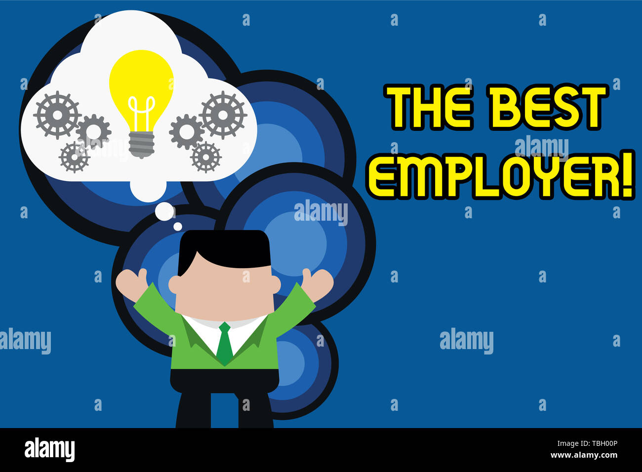 Text sign showing The Best Employer. Business photo text created ...