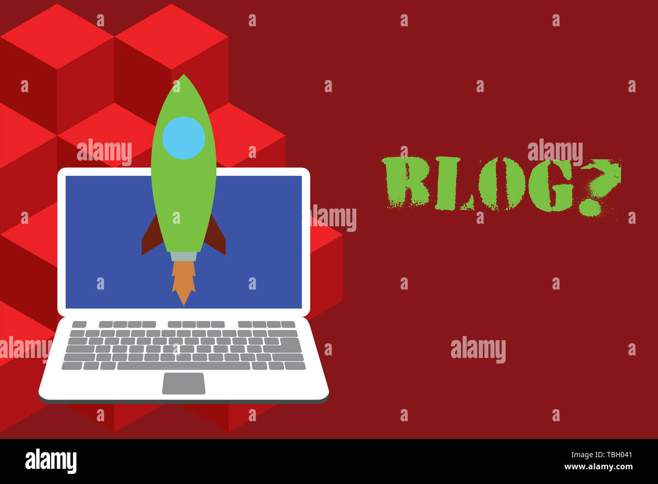 Handwriting text Blogquestion. Conceptual photo regularly updated website web page run by ...