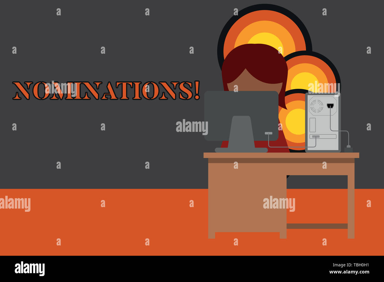 Writing note showing Nominations. Business concept for action of ...